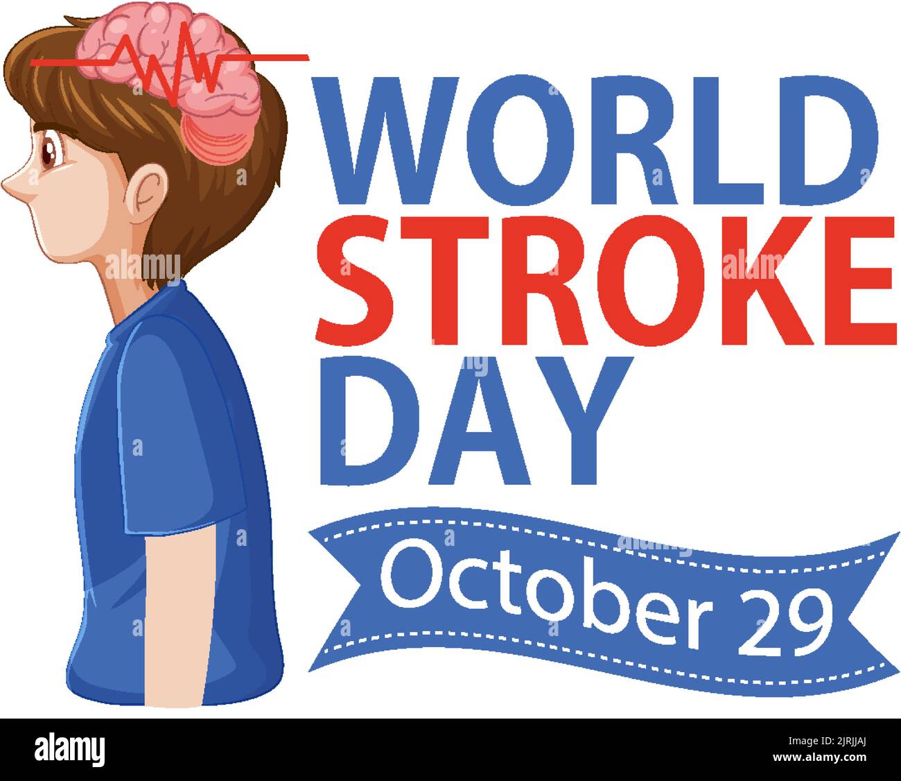 World Stroke Day Banner Design illustration Stock Vector Image & Art ...