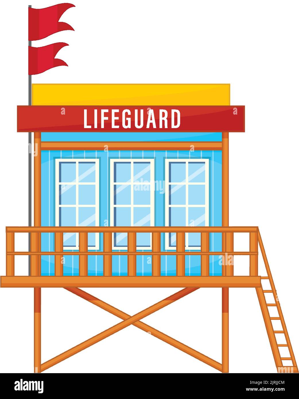 Lifeguard Tower Cartoon Style illustration Stock Vector Image & Art - Alamy