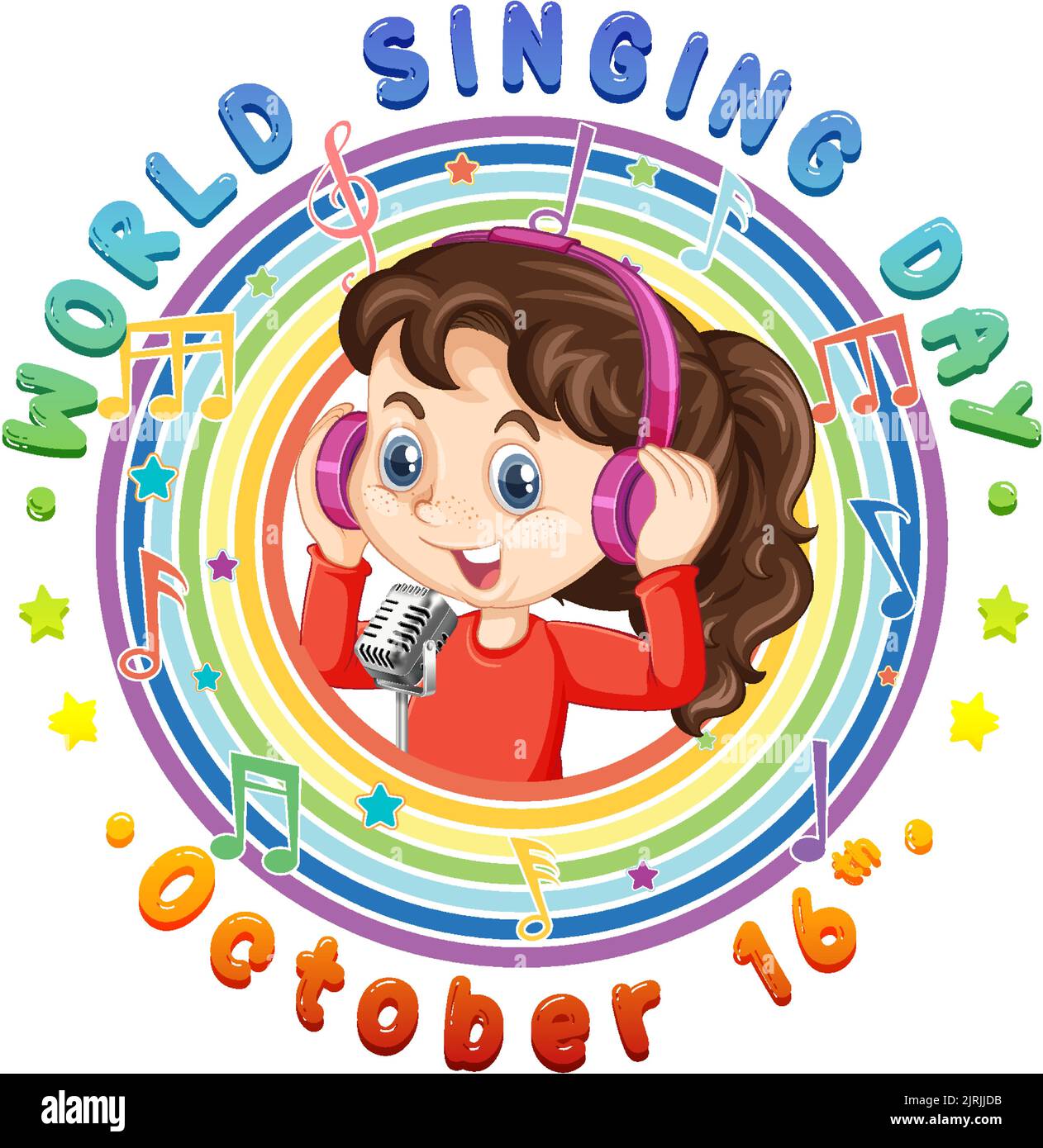 World Singing Day Poster Design illustration Stock Vector Image & Art ...