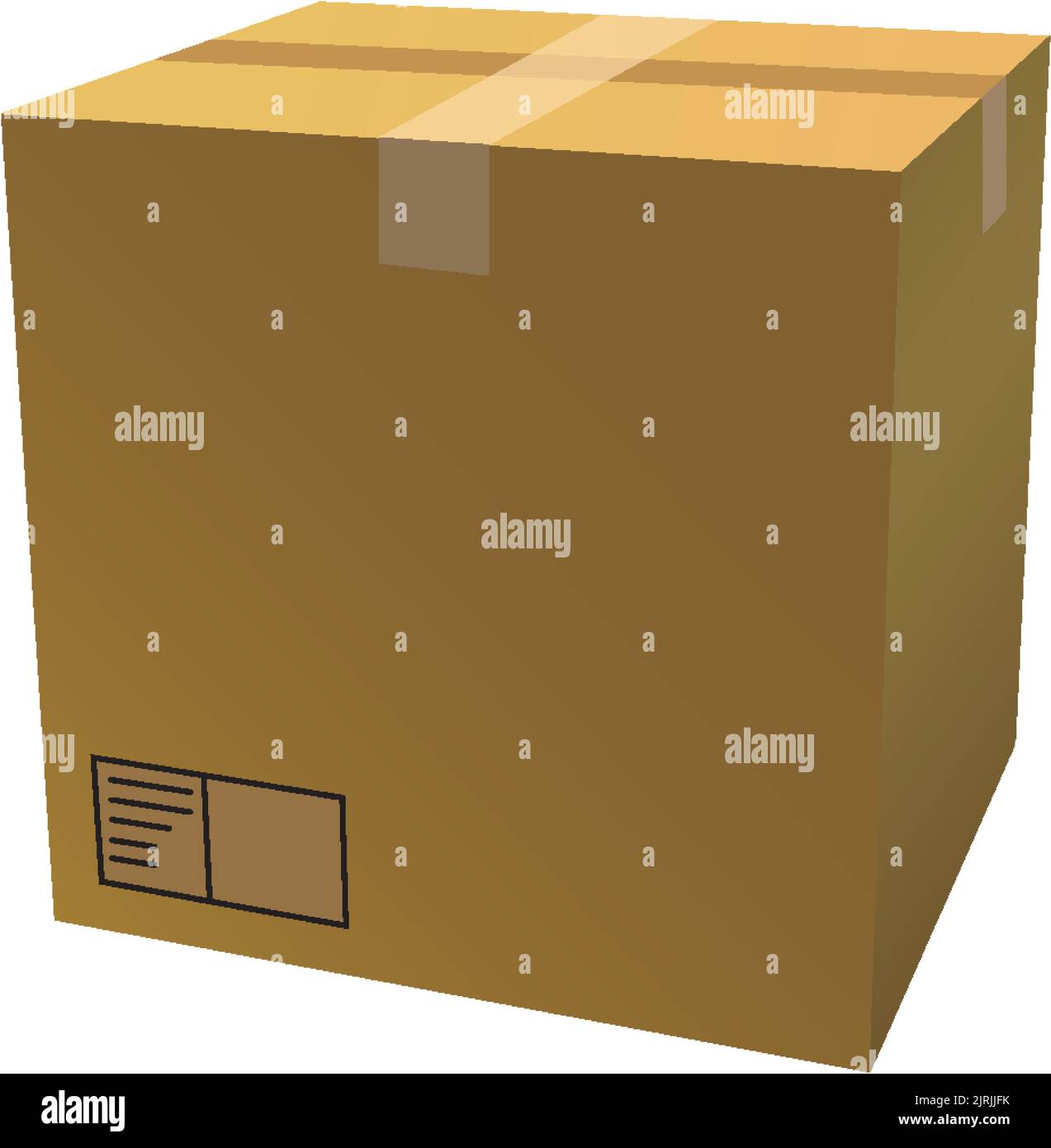 3D cardboard box isolated illustration Stock Vector Image & Art - Alamy