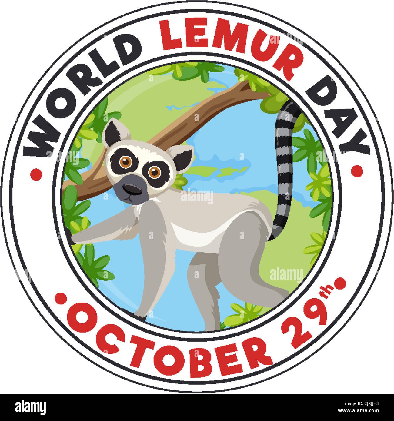World Lemur Day Banner Design illustration Stock Vector Image & Art - Alamy