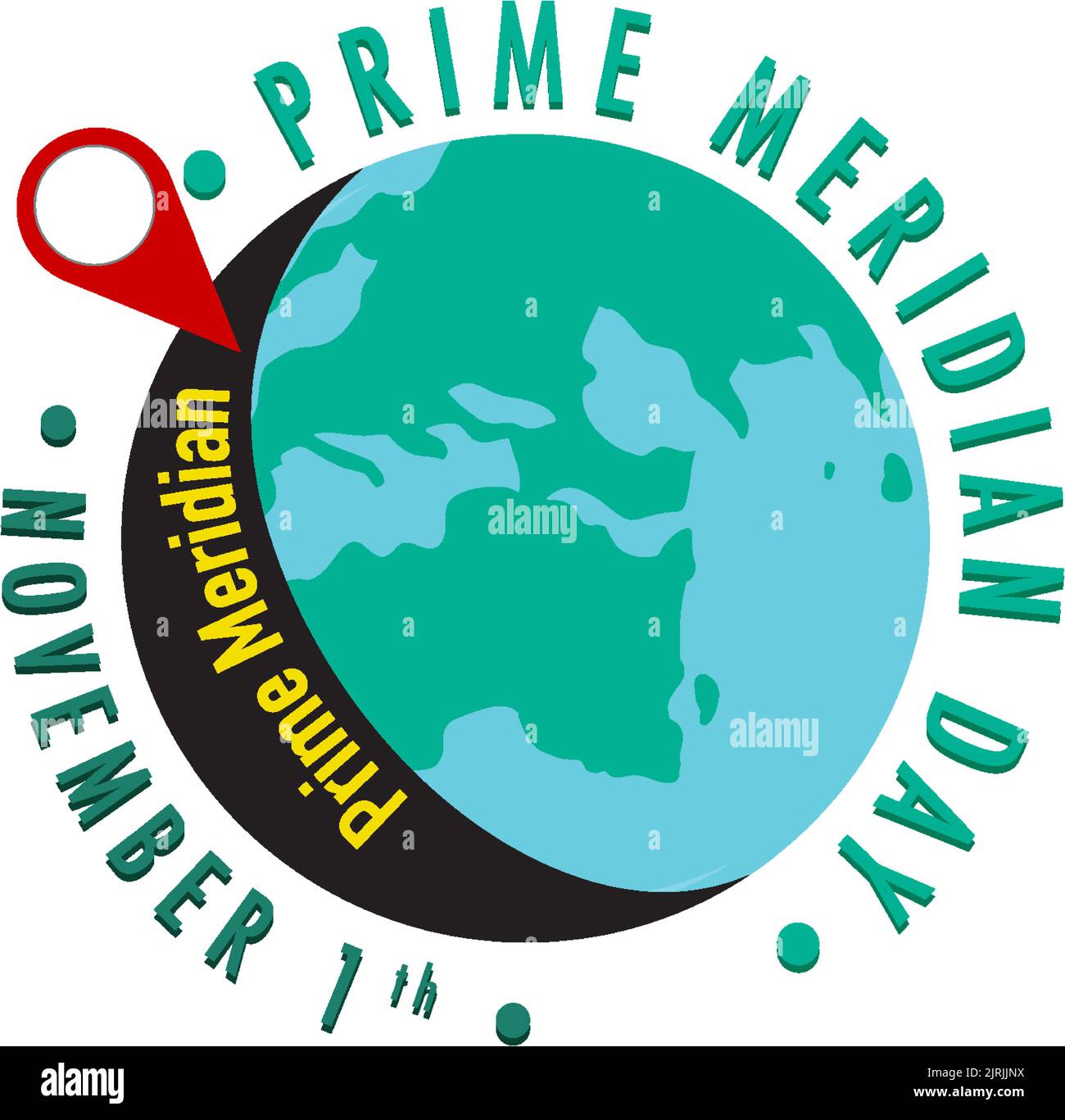 Prime Meridian Day Logo Concept illustration Stock Vector Image & Art ...