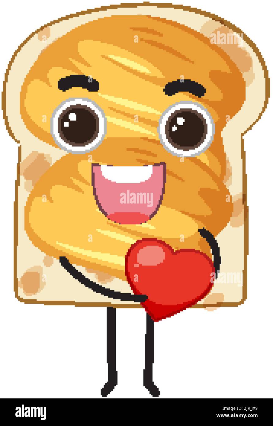 Cartoon character of bread illustration Stock Vector Image & Art - Alamy