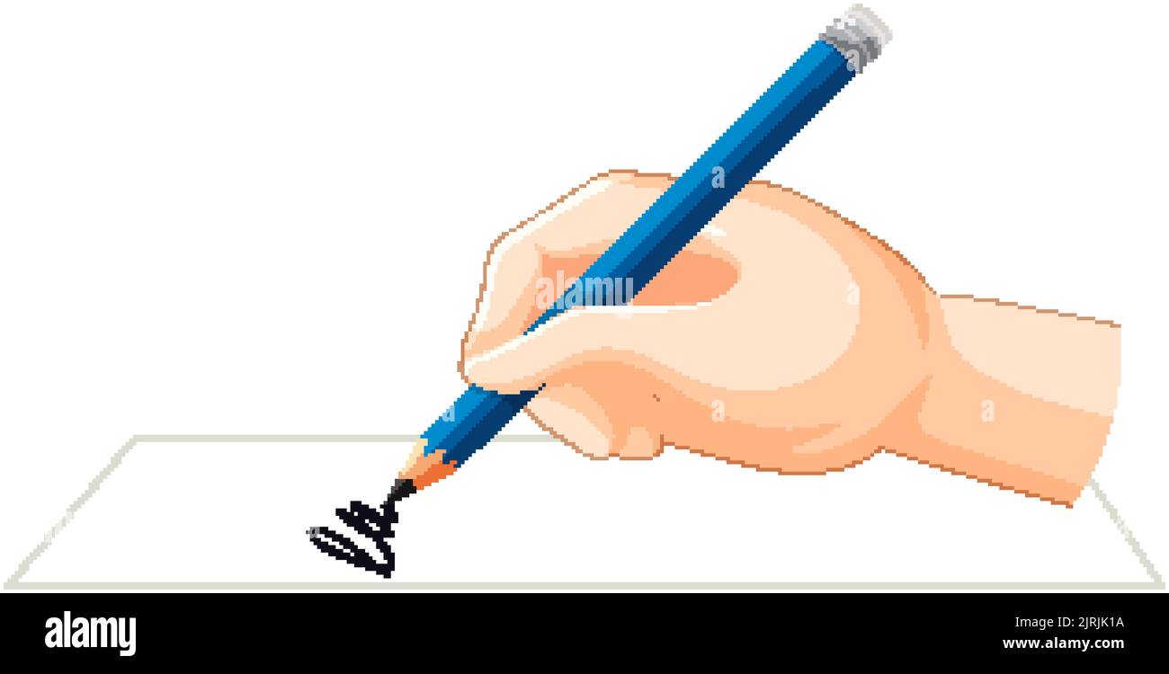 Human hand drawing doodle on blank paper illustration Stock Vector ...