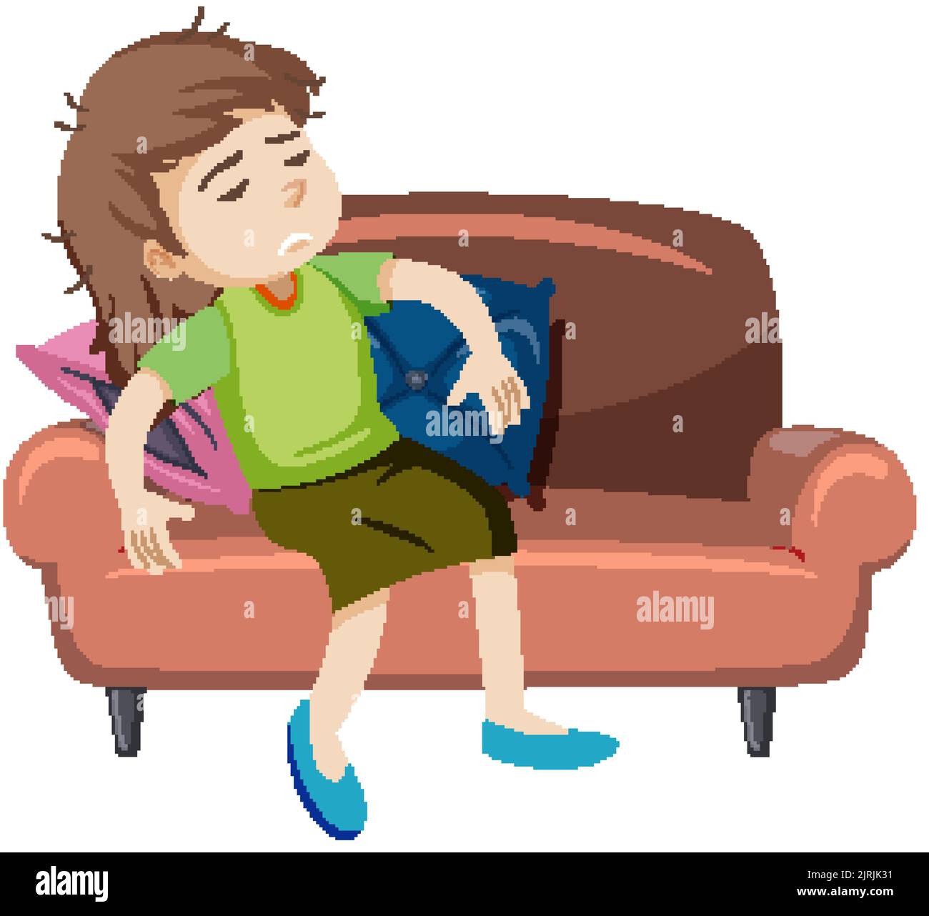 Alcoholic woman cartoon character illustration Stock Vector Image & Art ...