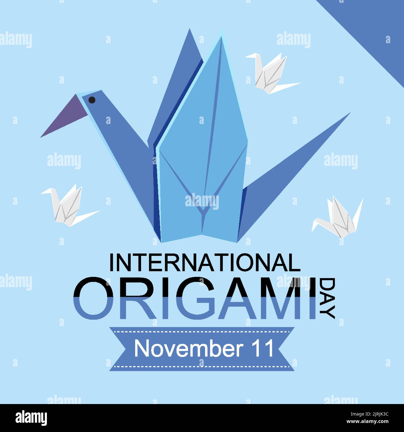 International Origami Day Banner Design illustration Stock Vector Image ...