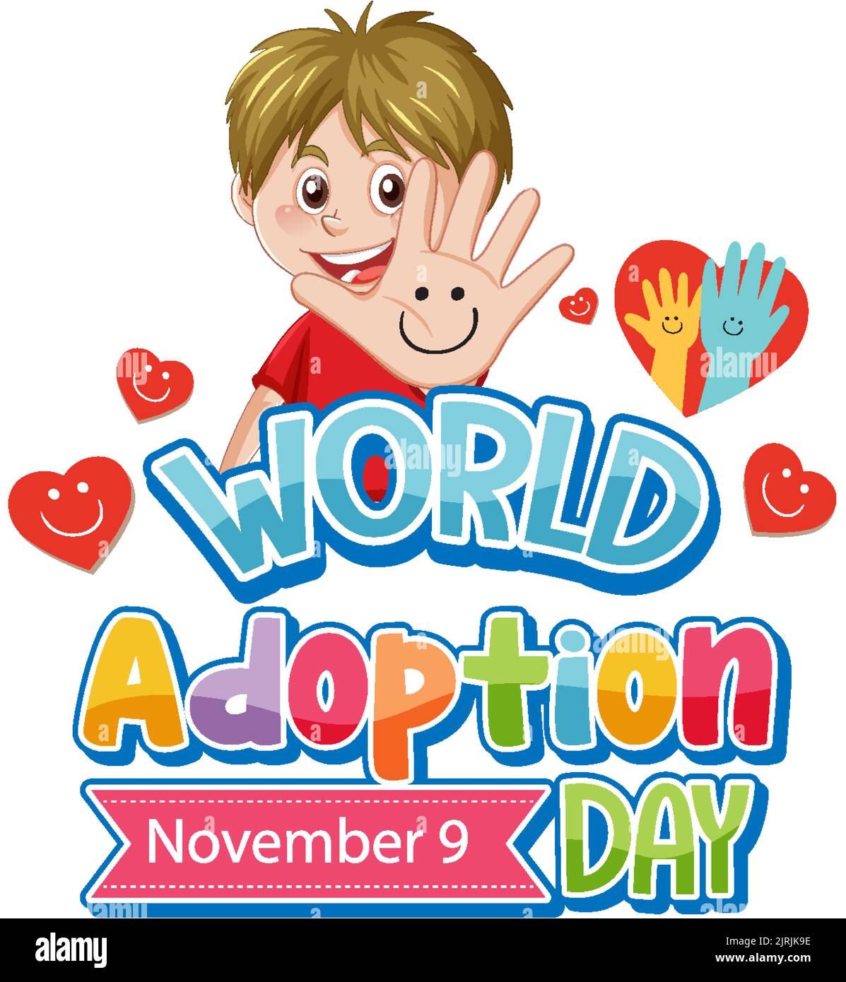 World Adoption Day Logo Design illustration Stock Vector Image & Art ...
