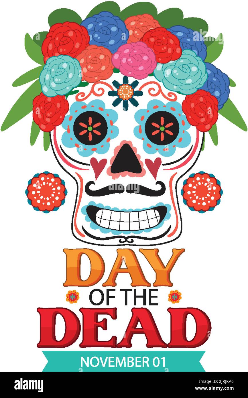 Day of the dead with Mexican Calaca illustration Stock Vector Image ...