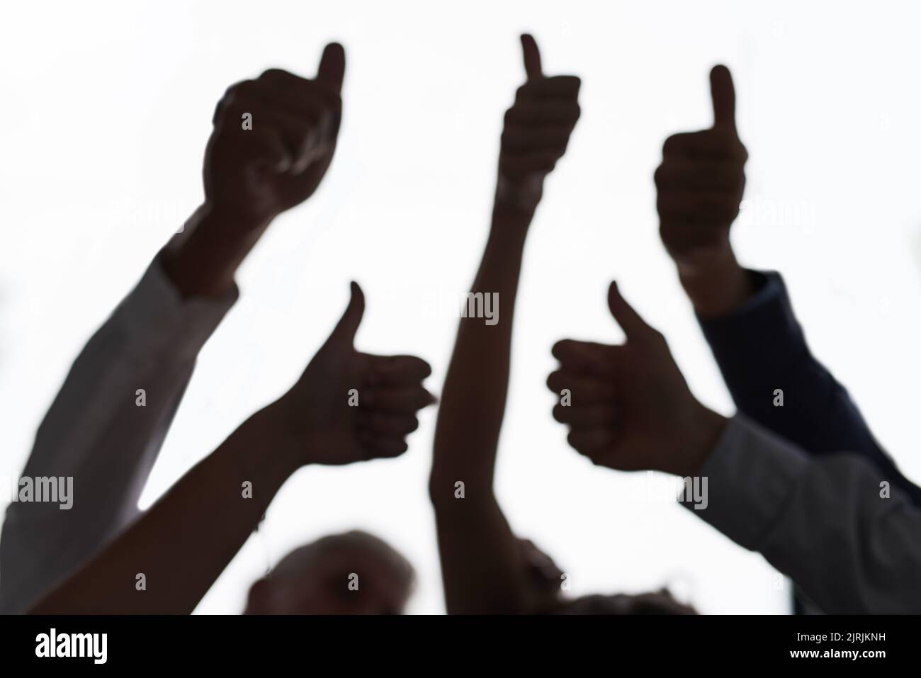 Excellent work. a group of people showing thumbs up against a white ...