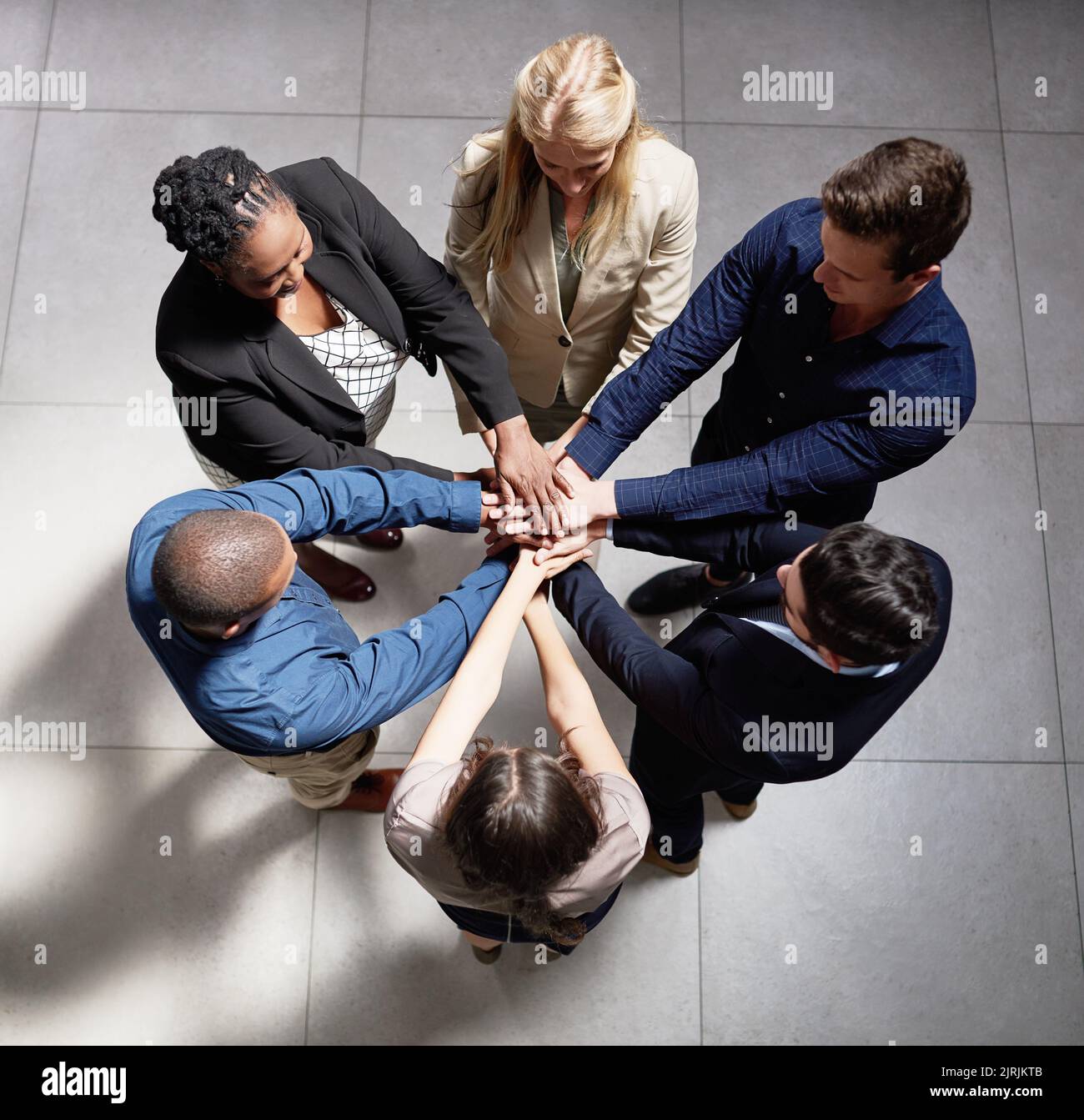 We can and we will achieve great things together. High angle shot of a ...