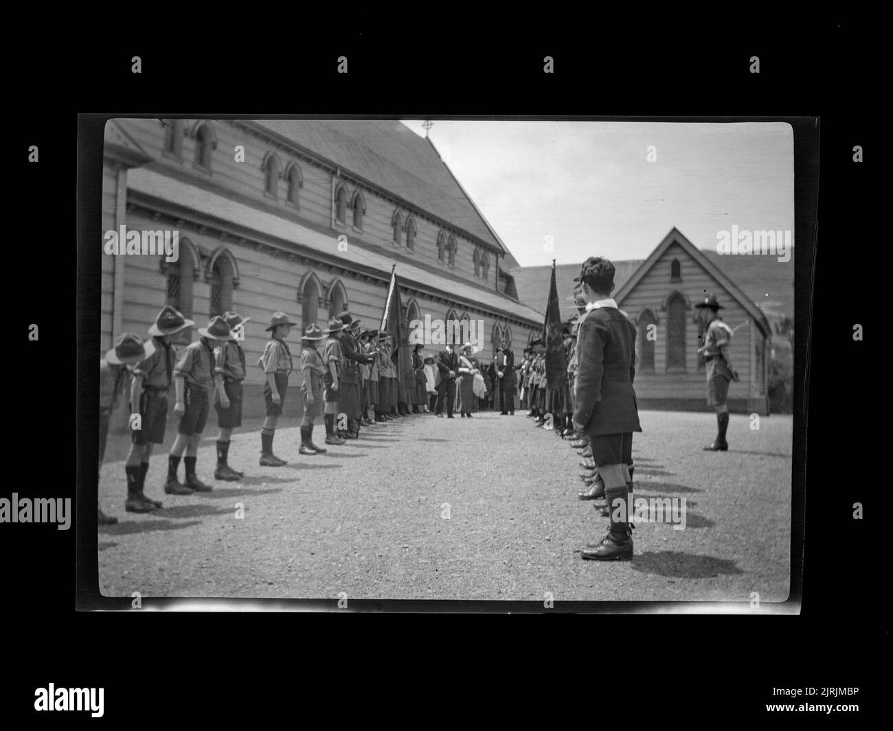 Scout parade Black and White Stock Photos & Images - Alamy