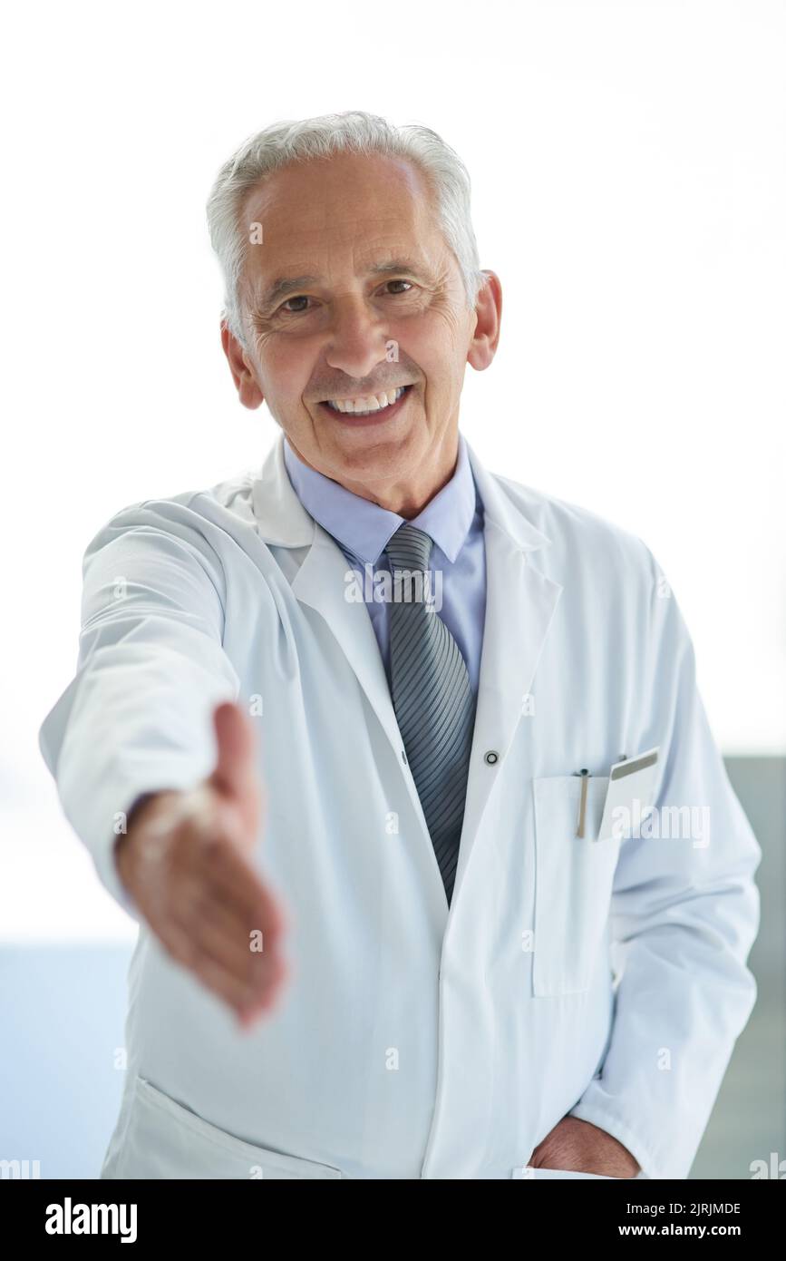 Allow me to take care of your health. Portrait of a mature doctor ...