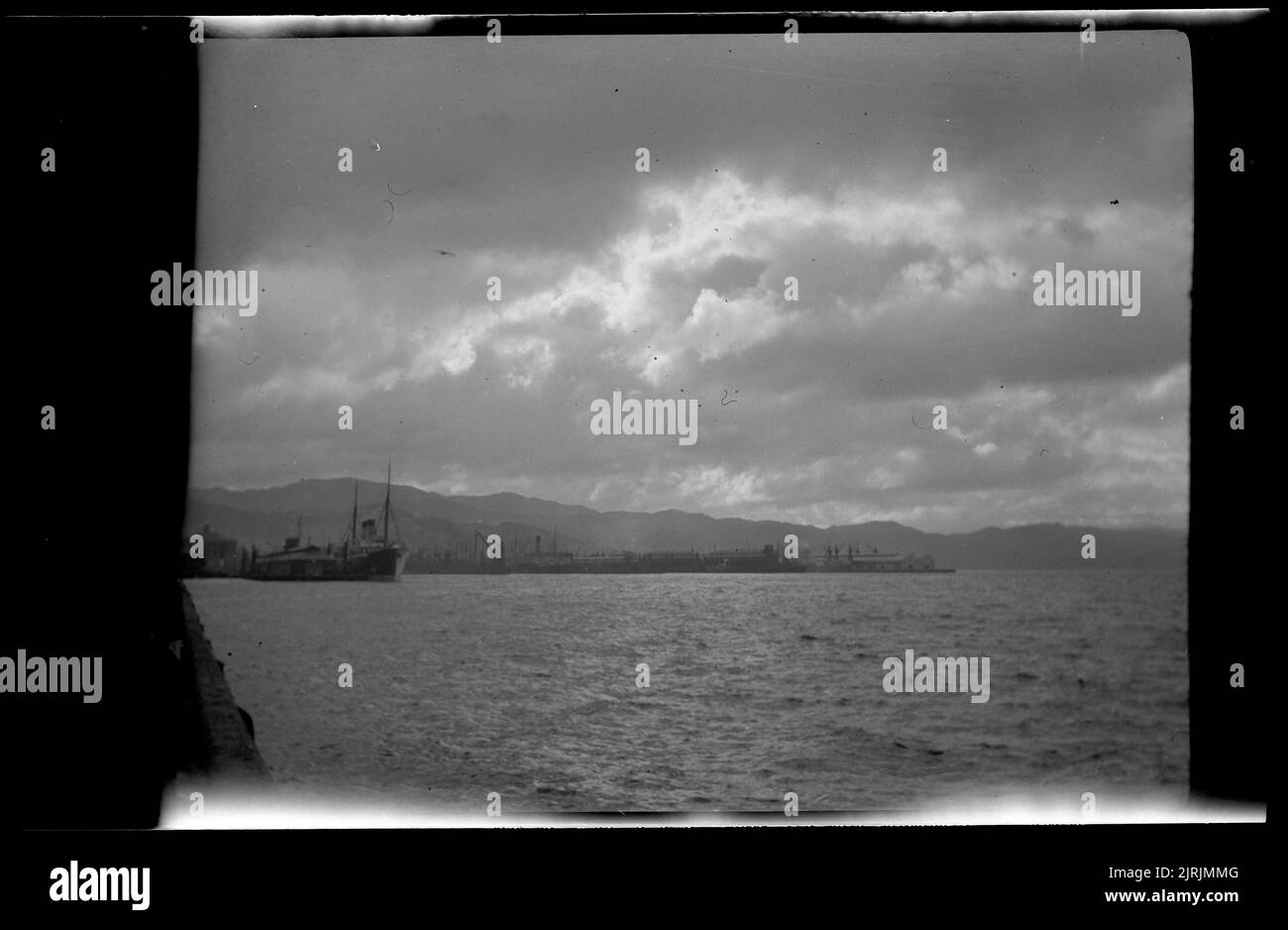 [Wellington harbour], 1920s-1930s, Wellington, by Roland Searle Stock ...