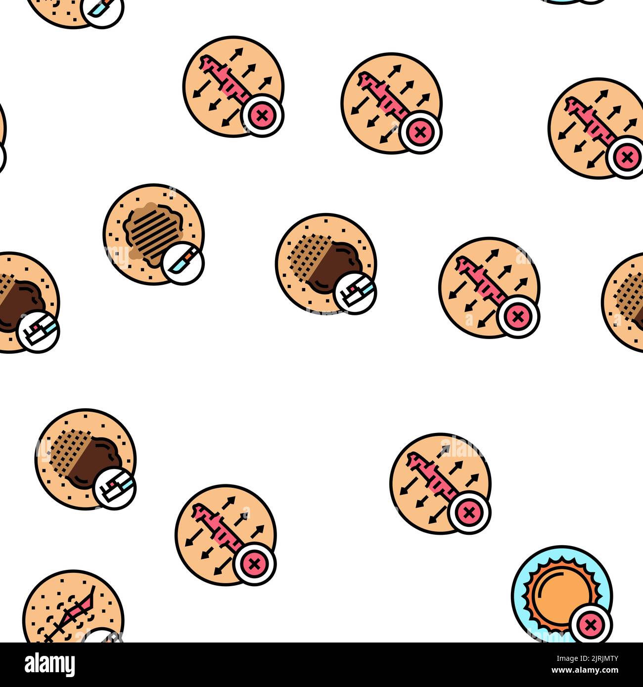 Mole Skin Problem And Disease vector seamless pattern Stock Vector ...