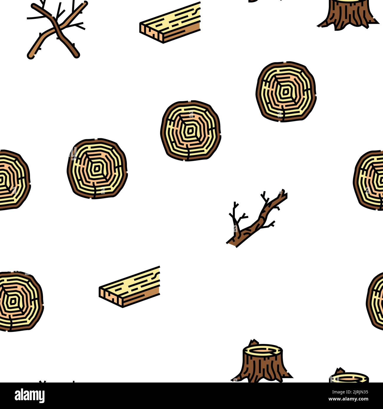 wood timber tree wooden material vector seamless pattern Stock Vector ...