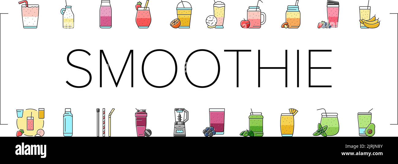 Smoothie spinach banana Stock Vector Images - Alamy