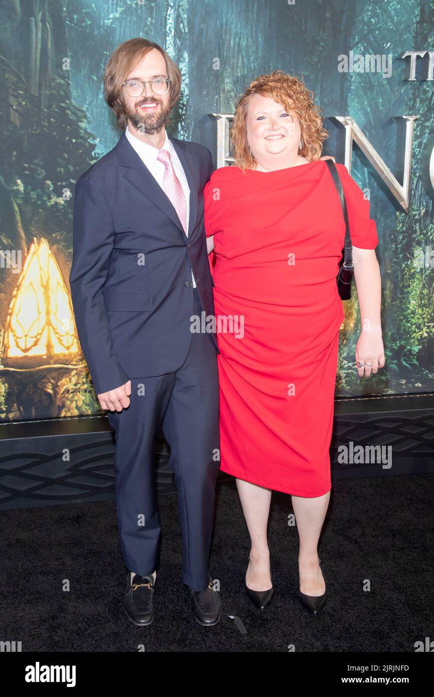 NEW YORK, NEW YORK - AUGUST 23: Justin Doble and Paige Doble attend ...