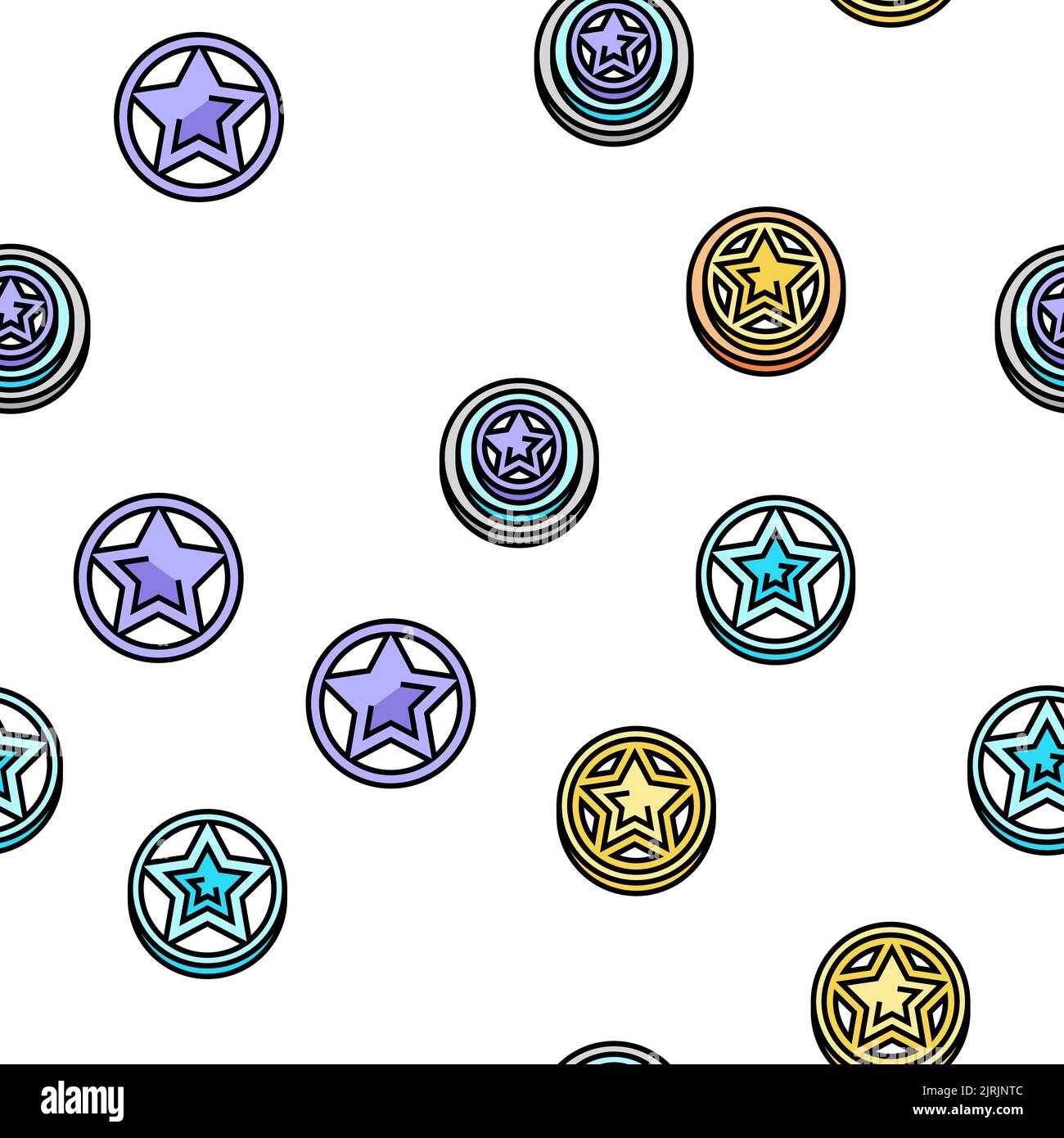 Game Progress Award And Medal vector seamless pattern Stock Vector ...