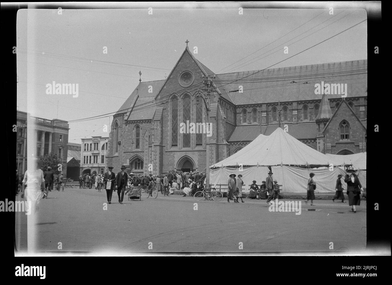 [Christchurch Cathedral], 1920s-1930s, Christchurch, by Roland Searle Stock Photo - Alamy