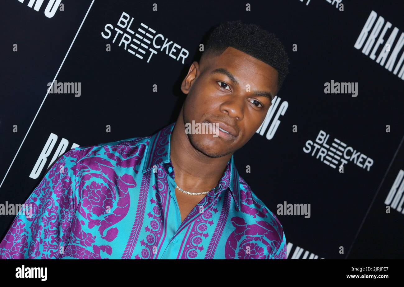 John Boyega arrives at The Breaking Red Carpet held at The London Hotel ...