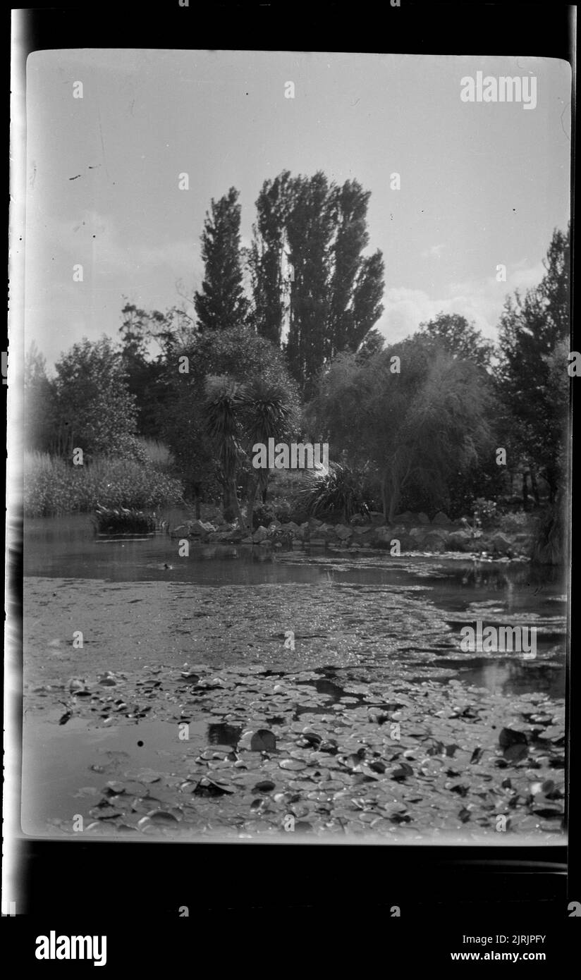 [Avon River, Christchurch], 1920s-1930s, Christchurch, by Roland Searle Stock Photo - Alamy