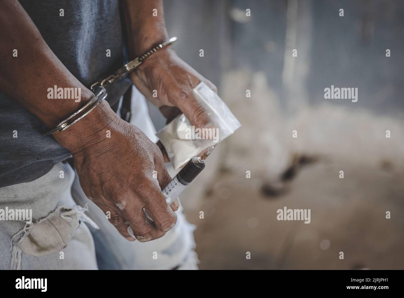 Police arrested person drugs hi-res stock photography and images - Alamy