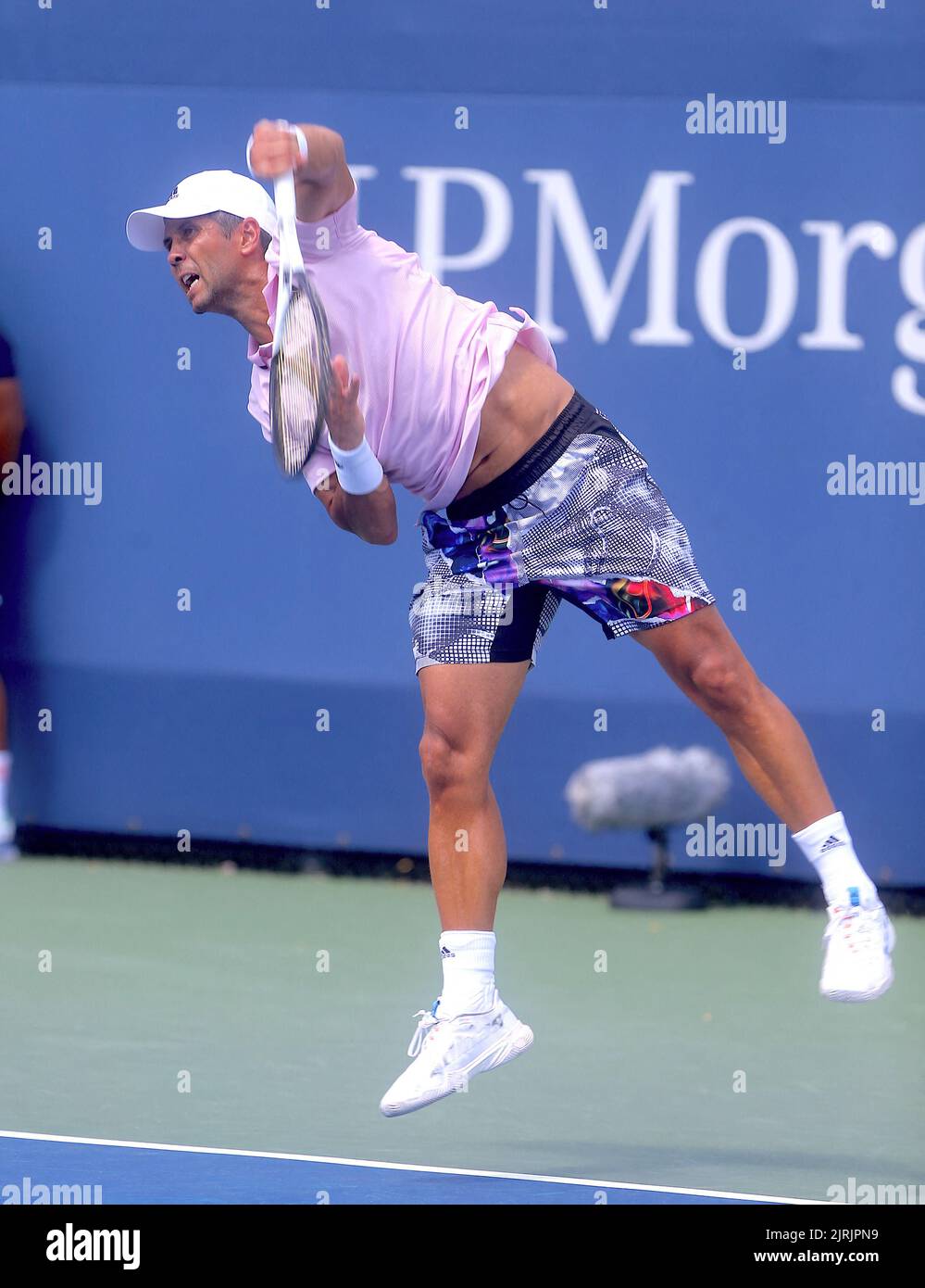 Spanish player Fernando Verdasco plays his qualification game and ...