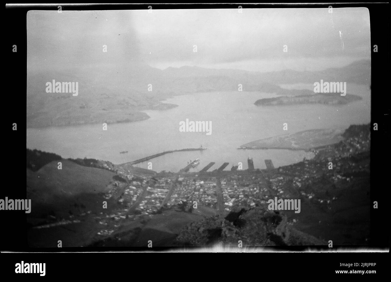 [Lyttleton Harbour], 1920s-1930s, Christchurch, by Roland Searle Stock ...