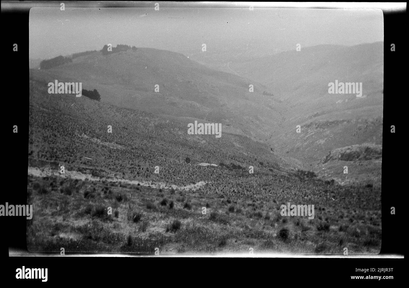 Lyttelton Harbour from Dyers Pass Road, with Governors Bay to the right ...