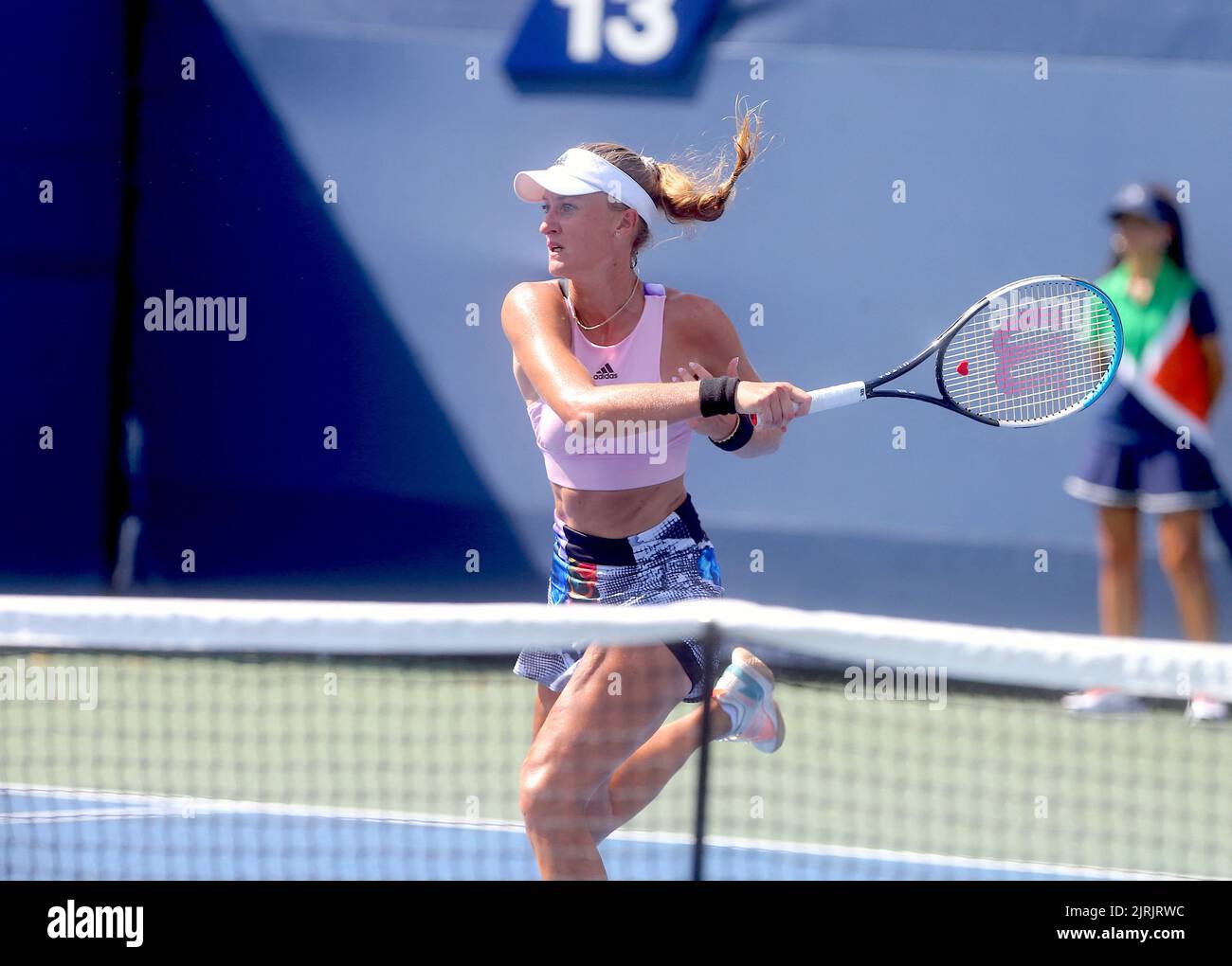 French tennis player Kristina Mladenovic plays and loses her ...