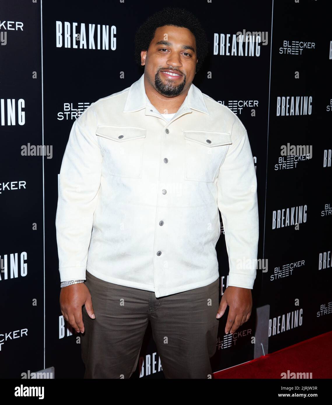 Karim Anderson arrives at The Breaking Red Carpet held at The London ...