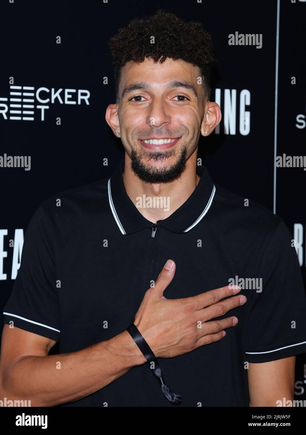 Khleo Thomas arrives at The Breaking Red Carpet held at The London ...