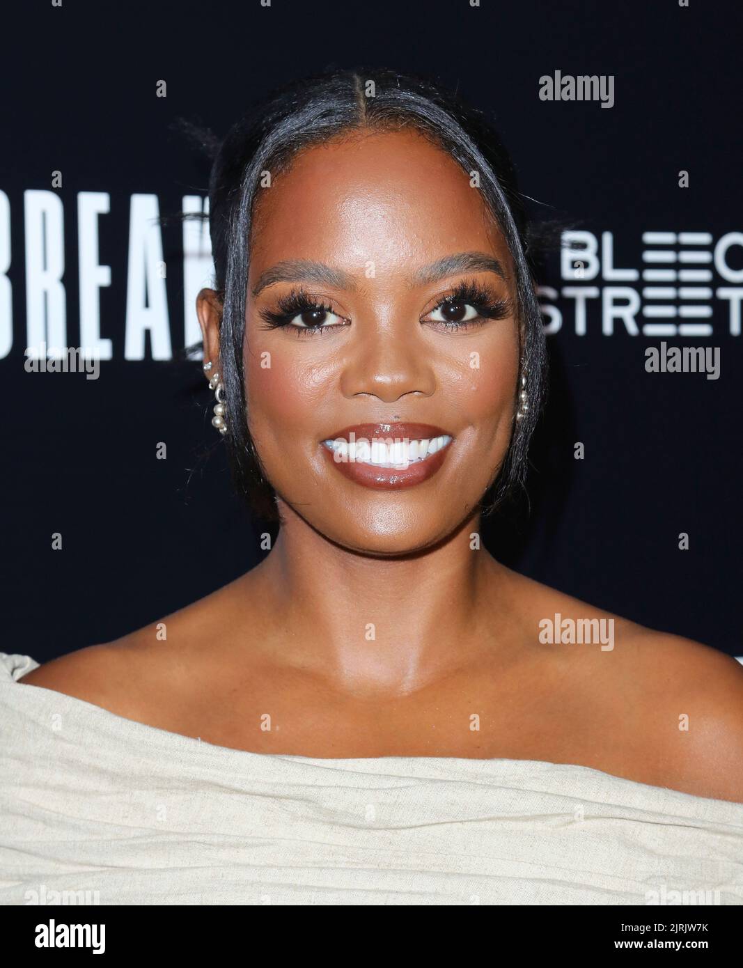 Novi Brown arrives at The Breaking Red Carpet held at The London Hotel ...