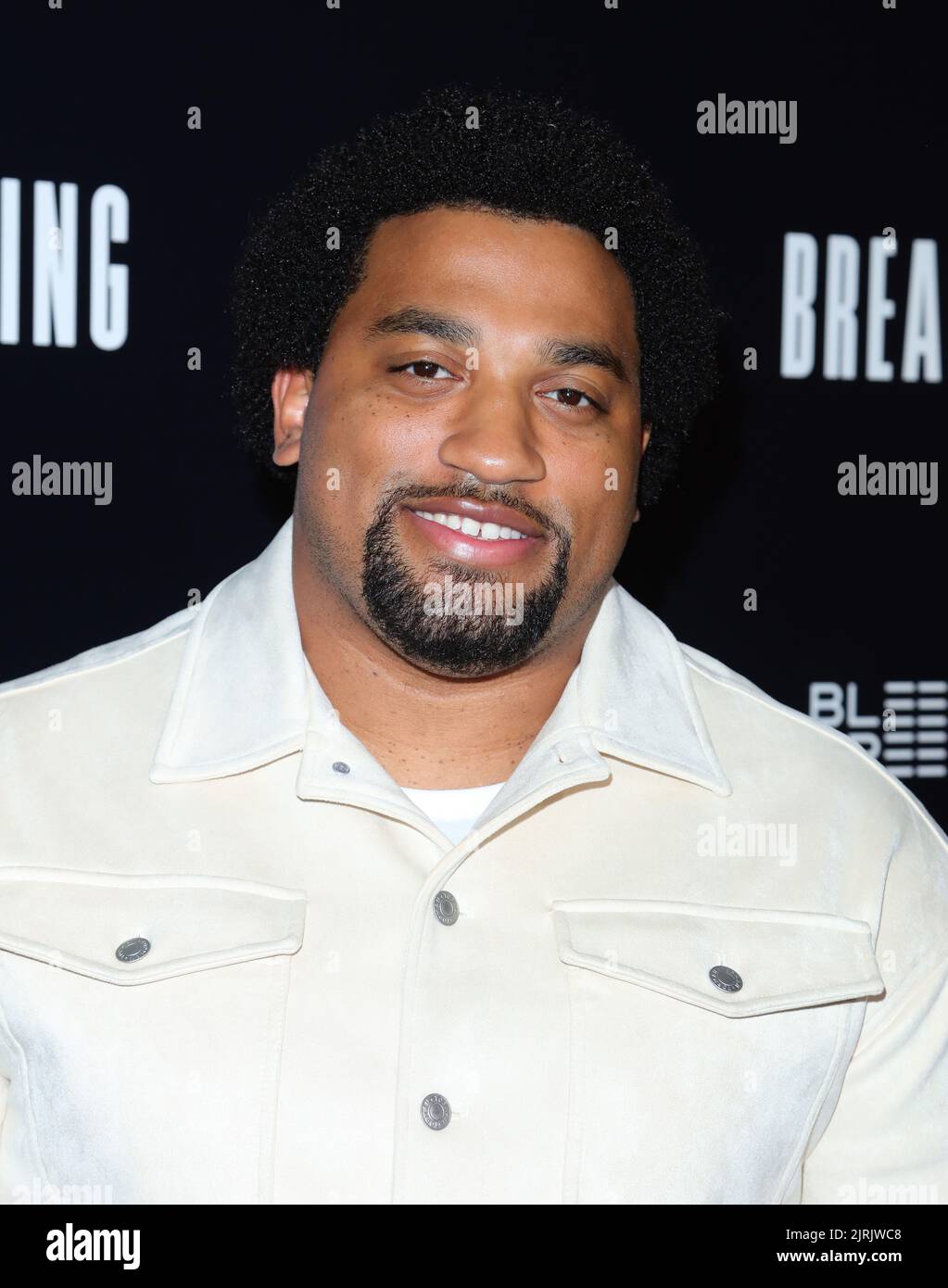 Karim Anderson arrives at The Breaking Red Carpet held at The London ...