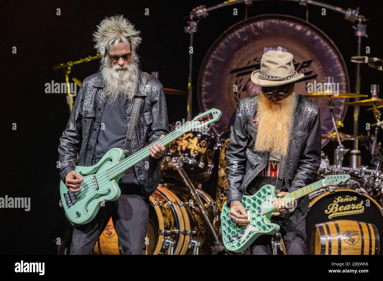 Madison, USA. 24th Aug, 2022. Elwood Francis and Billy Gibbons of ZZ ...