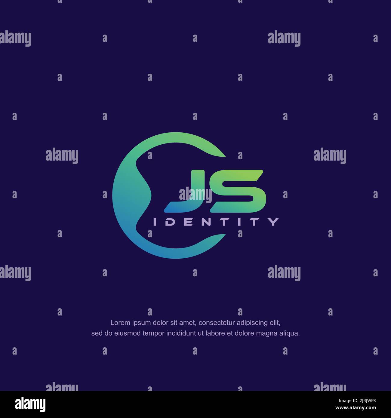 JS Initial letter circular line logo template vector with gradient ... JS Initial letter circular line logo template vector with gradient ...