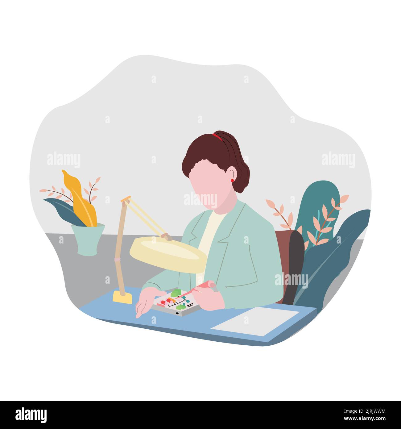 business woman people activity vector illustration Stock Vector Image ...
