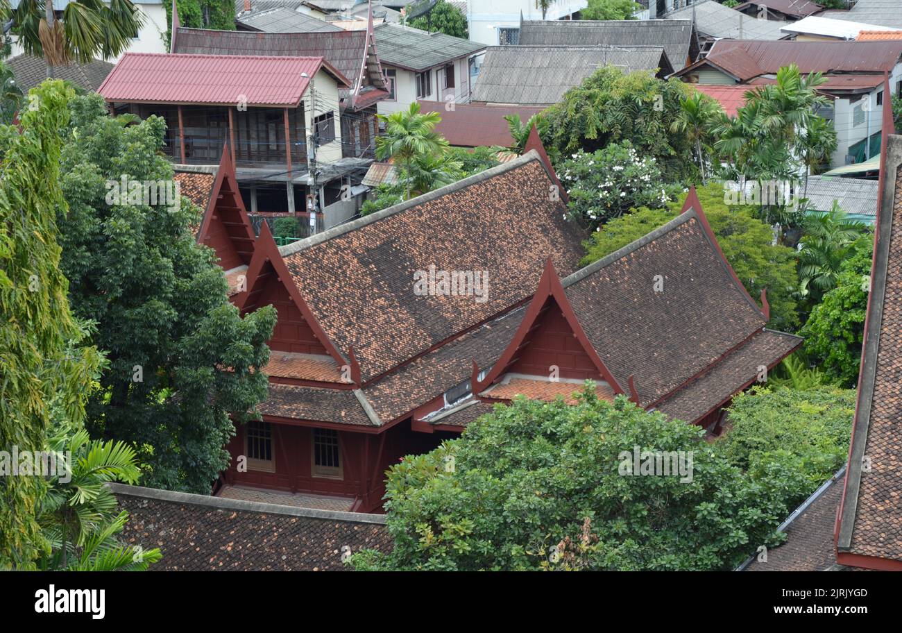 Roof Tops of Thai Houses Stock Photo - Alamy