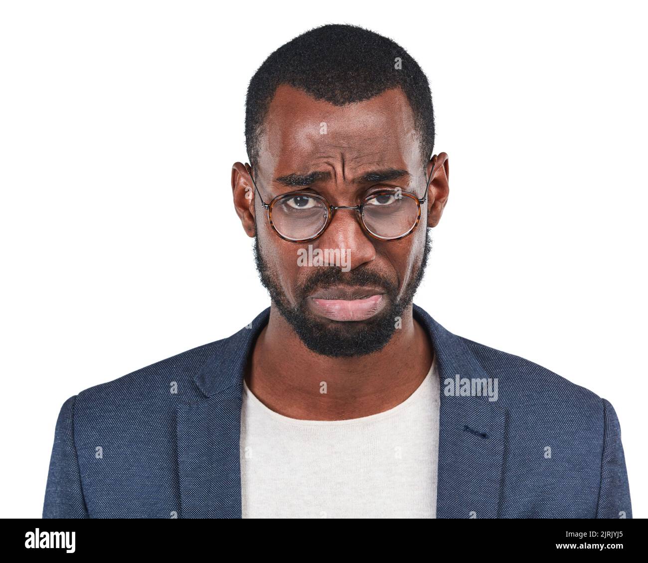 Sad man white background standing hi-res stock photography and images ...