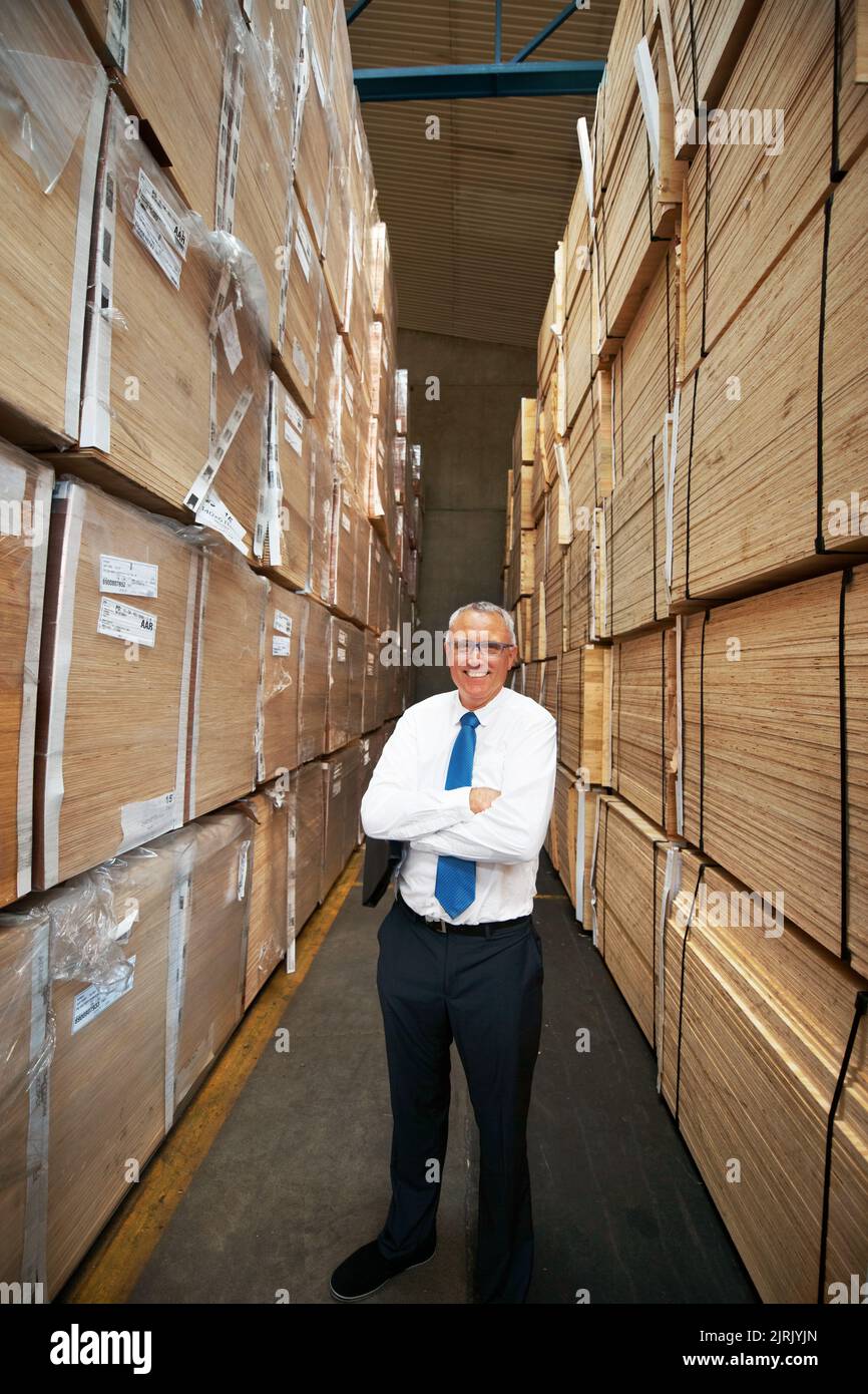 Portrait of shipping, logistics and delivery manager in a supply chain ...