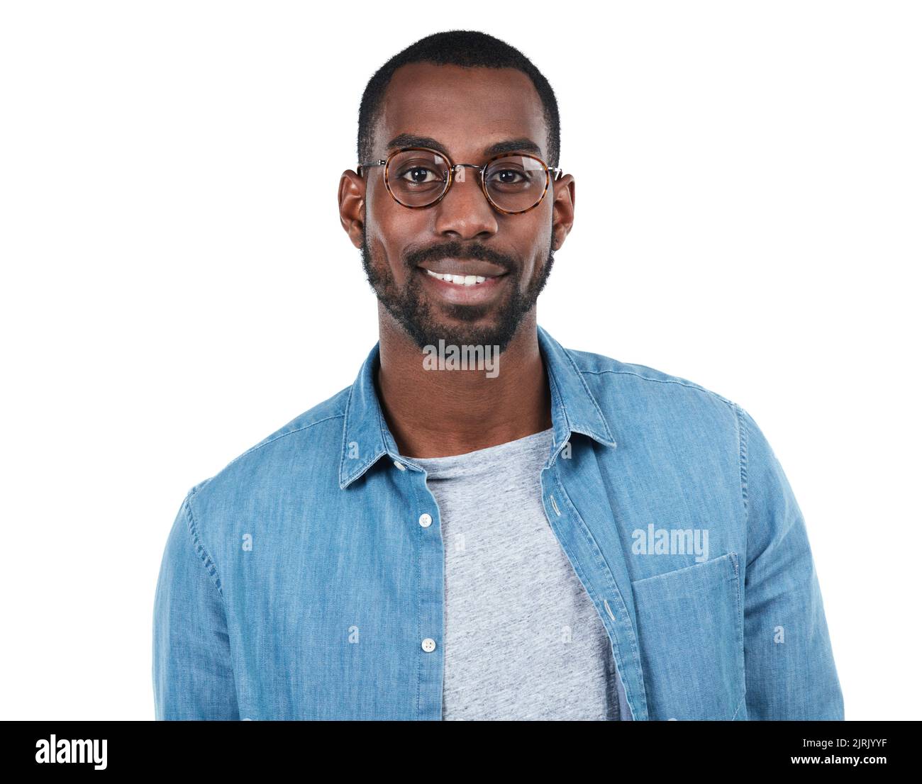 Cool and content. Cropped portrait of a young man standing against a ...