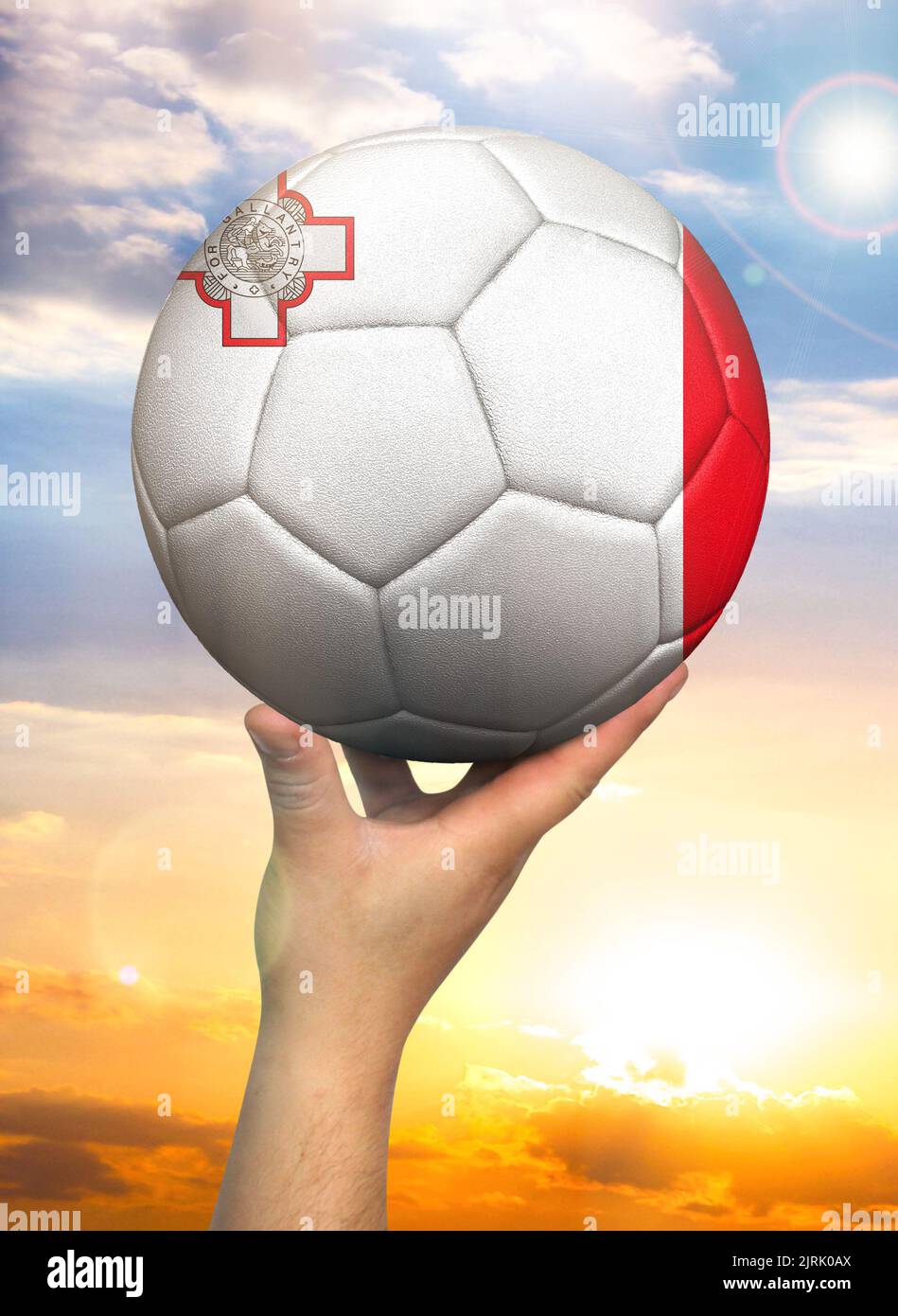 Soccer ball national flag malta hi-res stock photography and images - Alamy