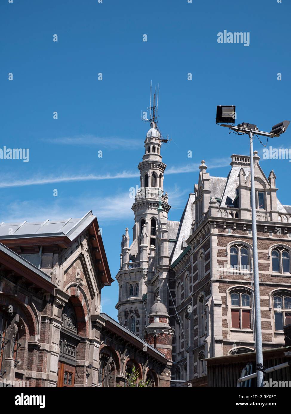 Antwerp, Belgium, July 24, 2022, The tower of the famous warehouse ...