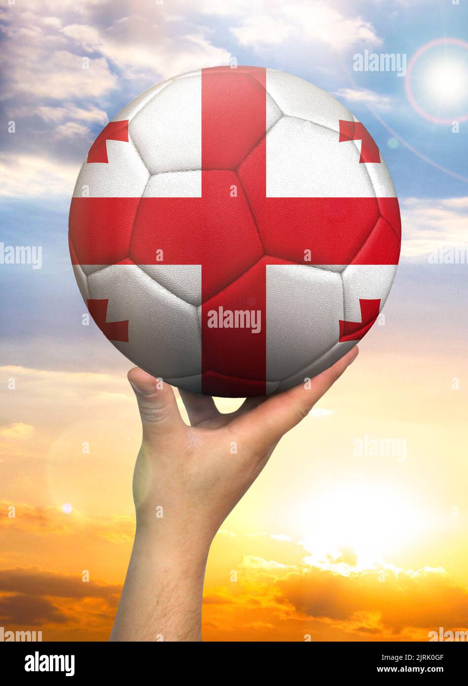 Georgia national team flag fans hi-res stock photography and images - Alamy