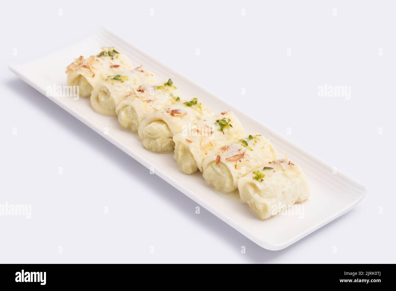 Indian Mithai Bread Malai Roll Rabdi Or Bengali Rabri Is Made Of Soft ...