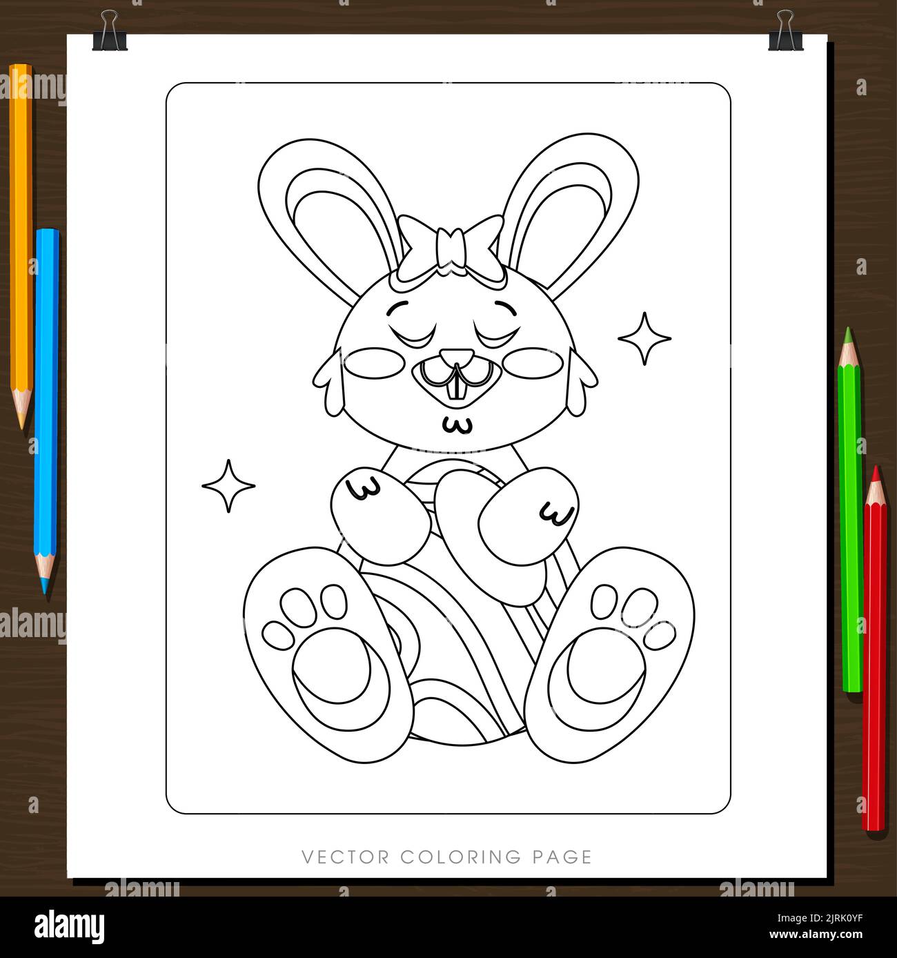Line coloring rabbit hi-res stock photography and images - Alamy