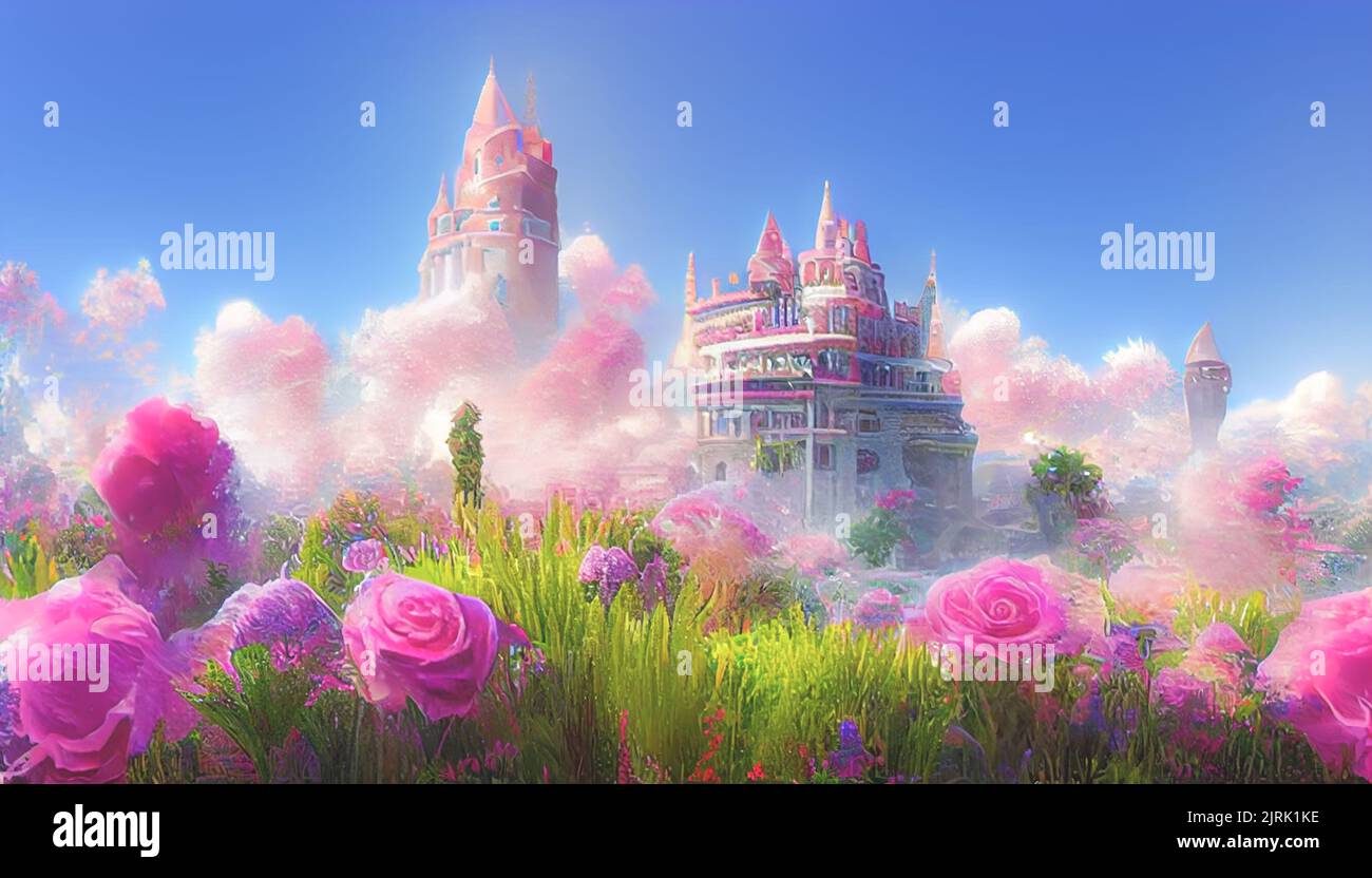 3D illustration Fantasy Castle Wallpaper HD. Beautiful 3D Castle ...