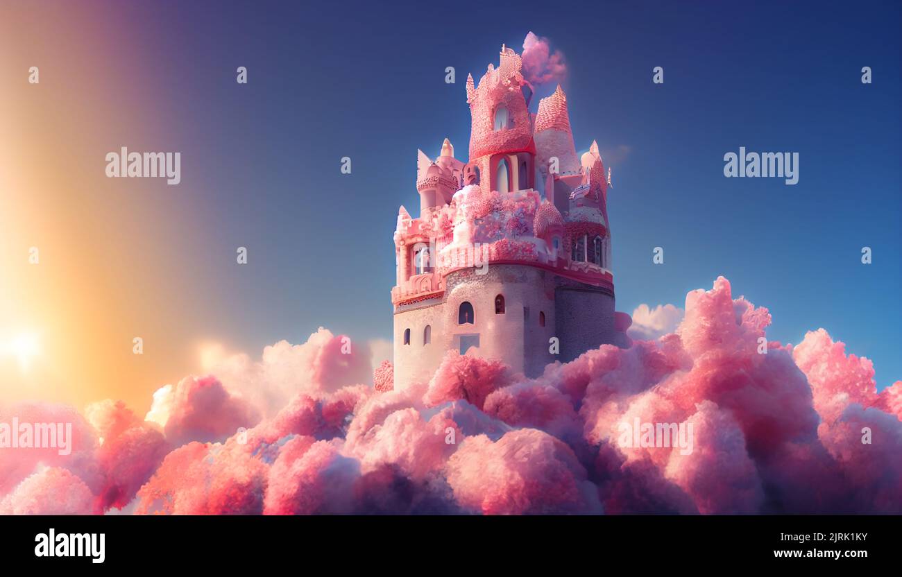 3D illustration Fantasy Castle Wallpaper HD. Beautiful 3D Castle ...