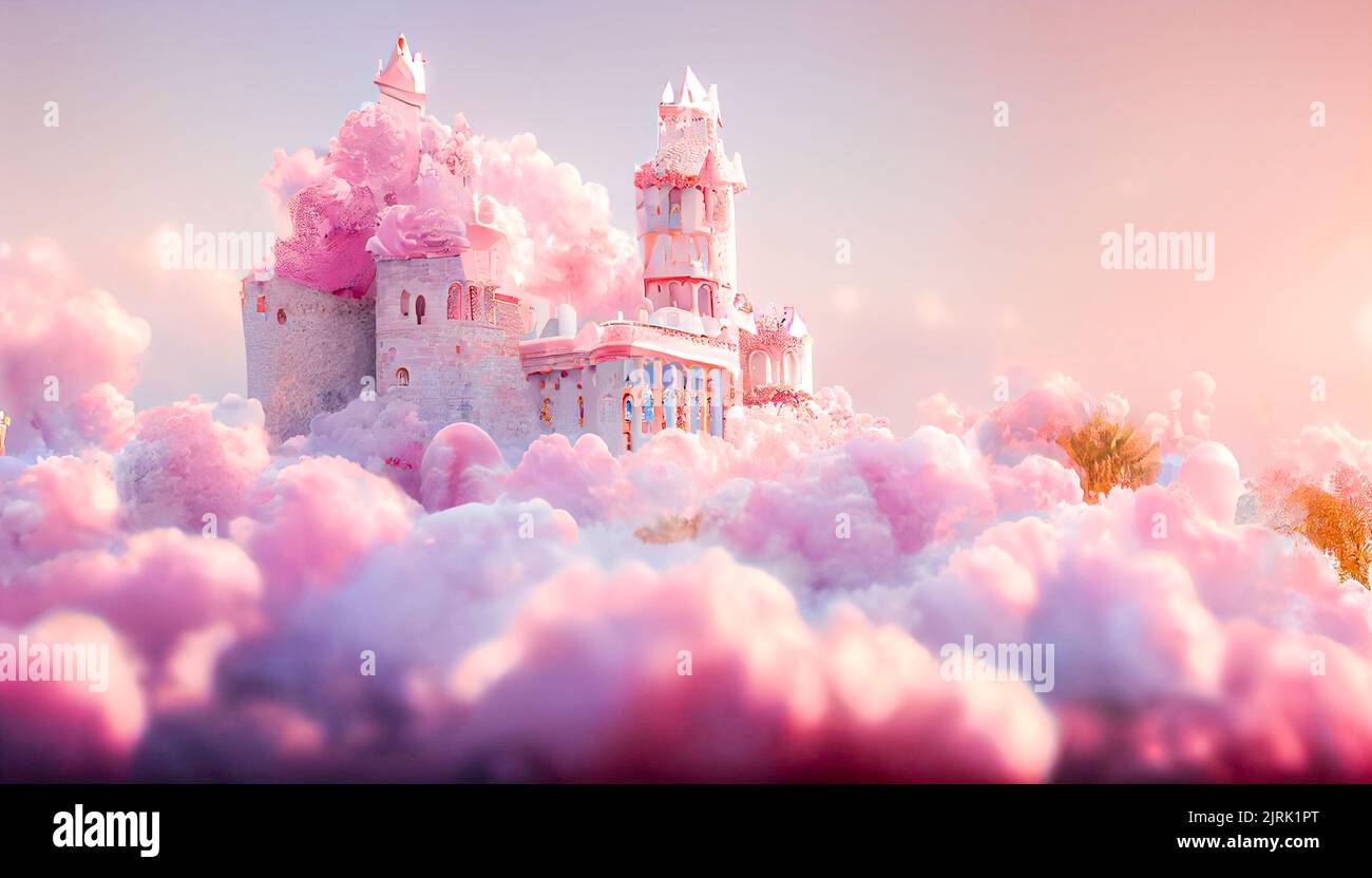 3D illustration Fantasy Castle Wallpaper HD. Beautiful 3D Castle ...