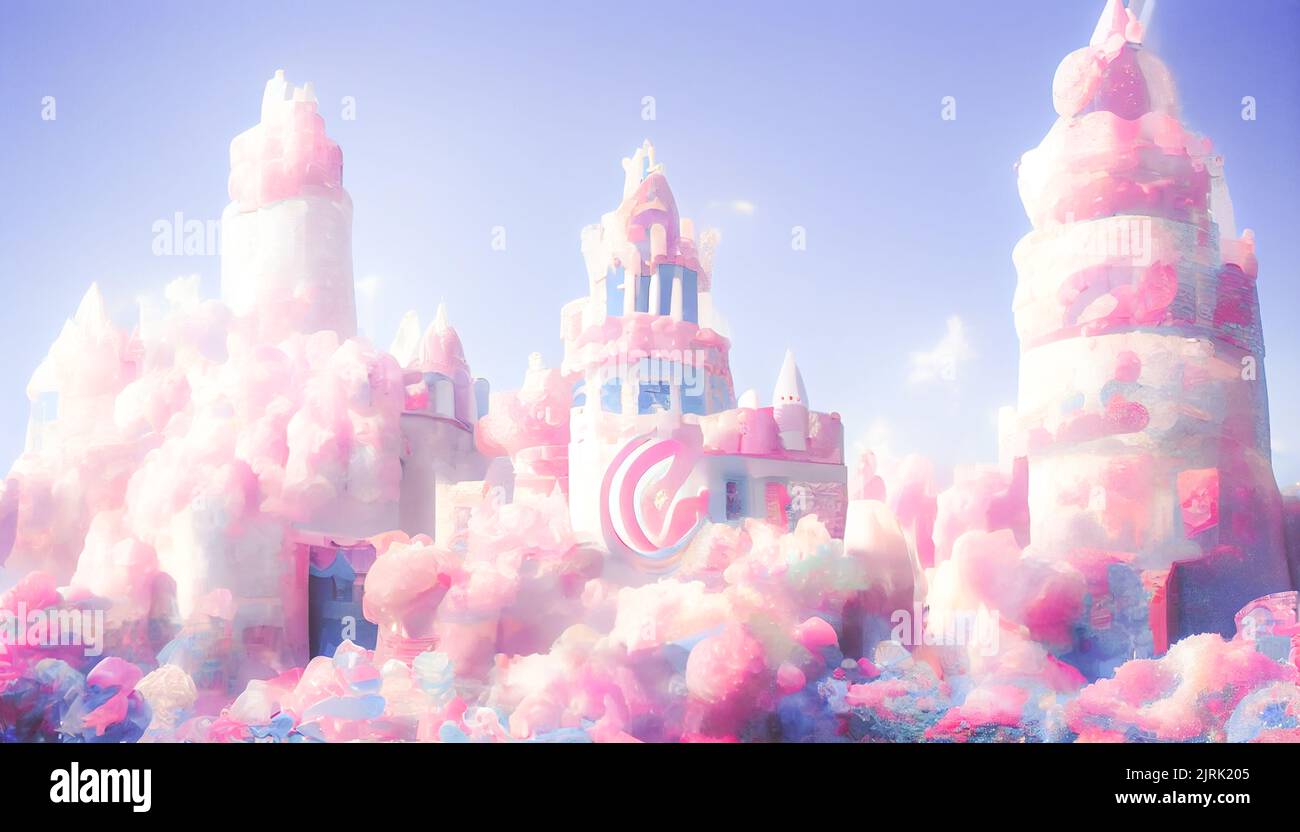 3D illustration Fantasy Castle Wallpaper HD. Beautiful 3D Castle ...